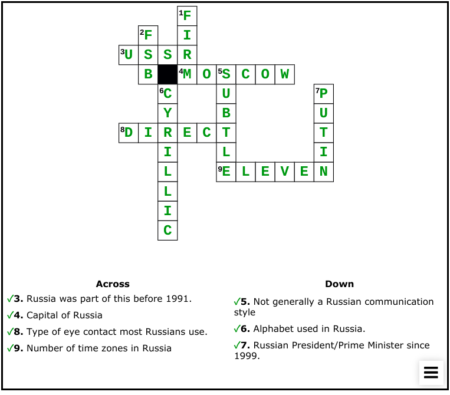 Crossword Puzzles: Russia – Kiss, Bow, or Shake Hands® DIGITAL